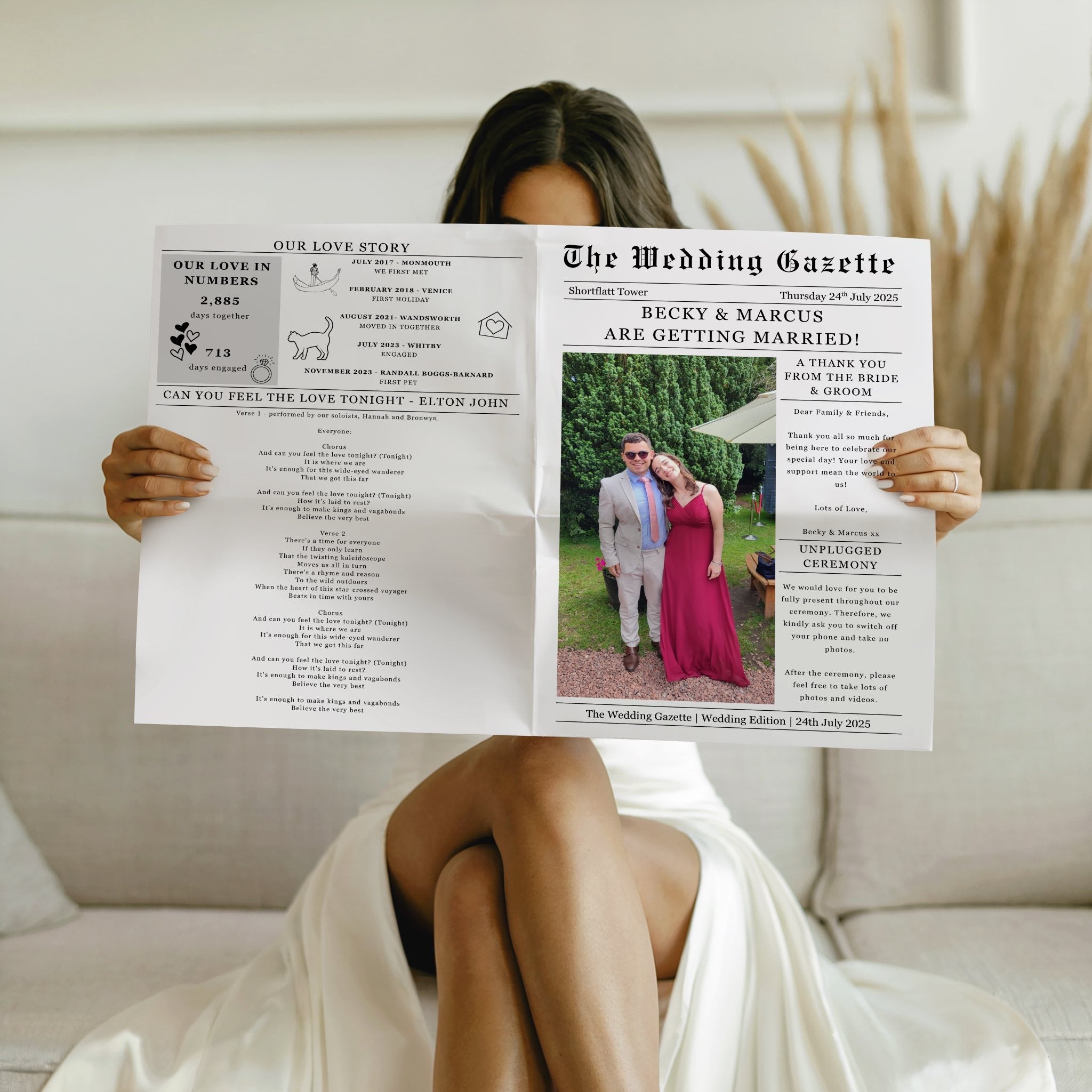 Wedding Newspapers – The De Feo Group Limited t/a Ooh Bespoke