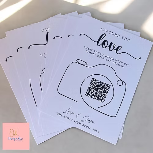Capture the Love QR Code Cards – The De Feo Group Limited t/a Ooh Bespoke